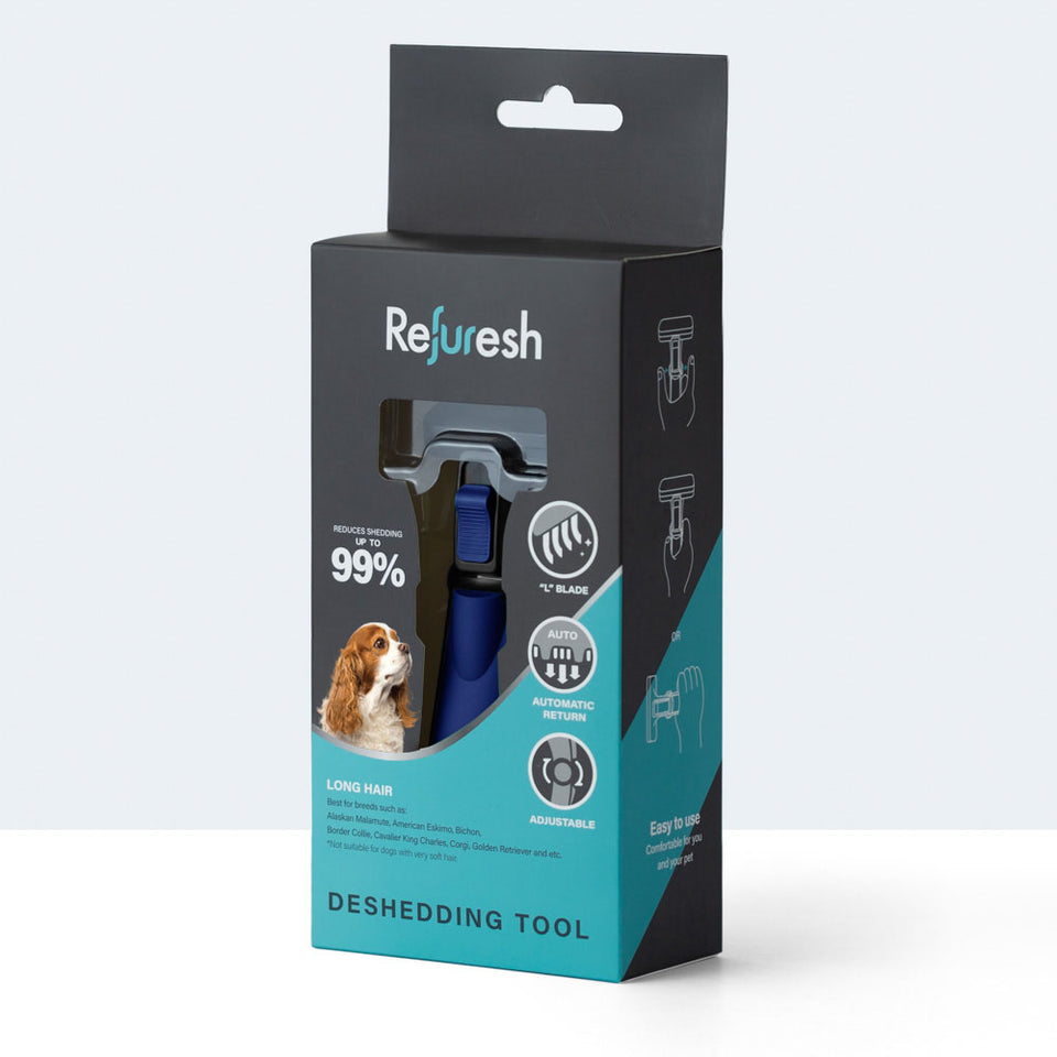 Gentle Deshedding Brush for Pets with Long Hair – Refuresh